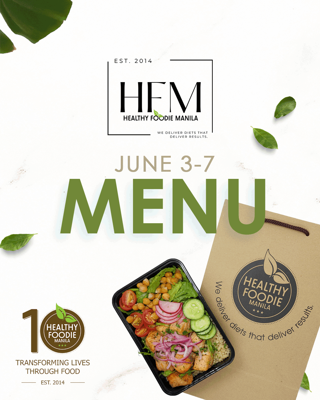Healthy Foodie Manila Menus